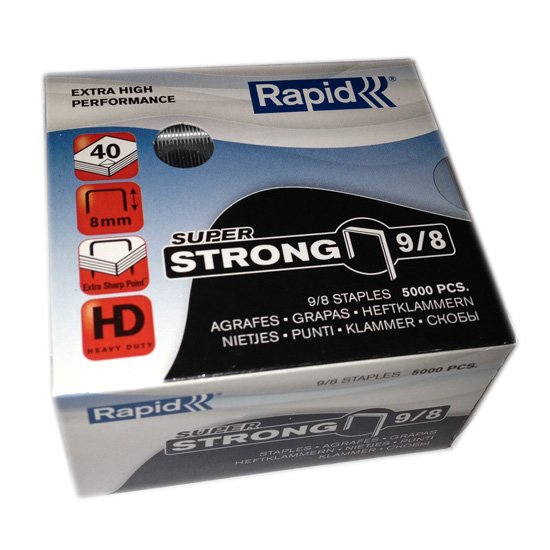 Rapid Super Strong Staples 9/8 (Pkt 5000) - $73.70 : Bound to Impress